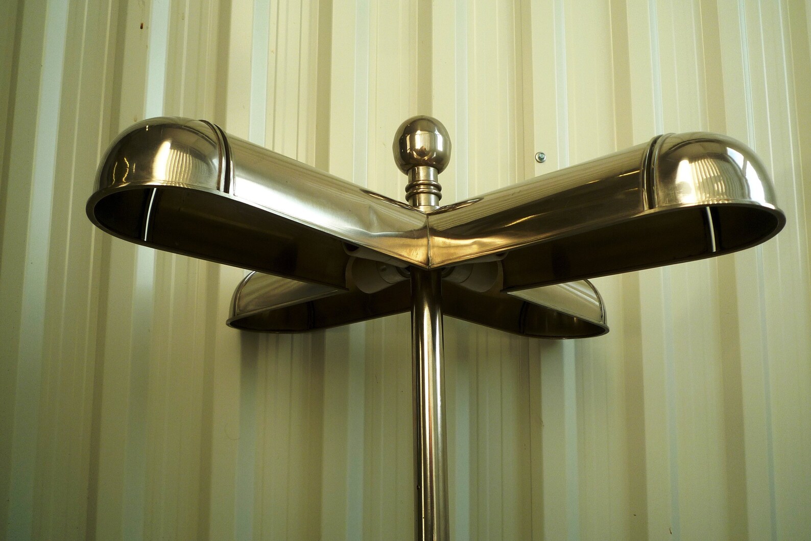 Huge 30's Brutalist Art Deco Chrome Library Lamp Desk Lamp Reading Room ...