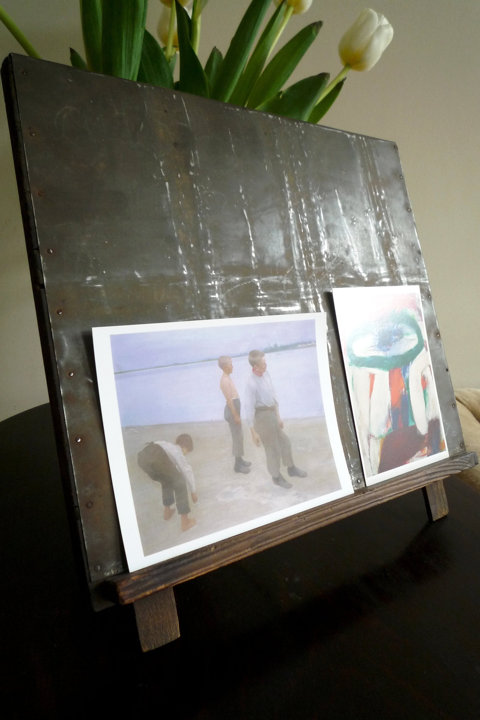 Antique Standing Black Board Folding Display Chalkboard Old School ...