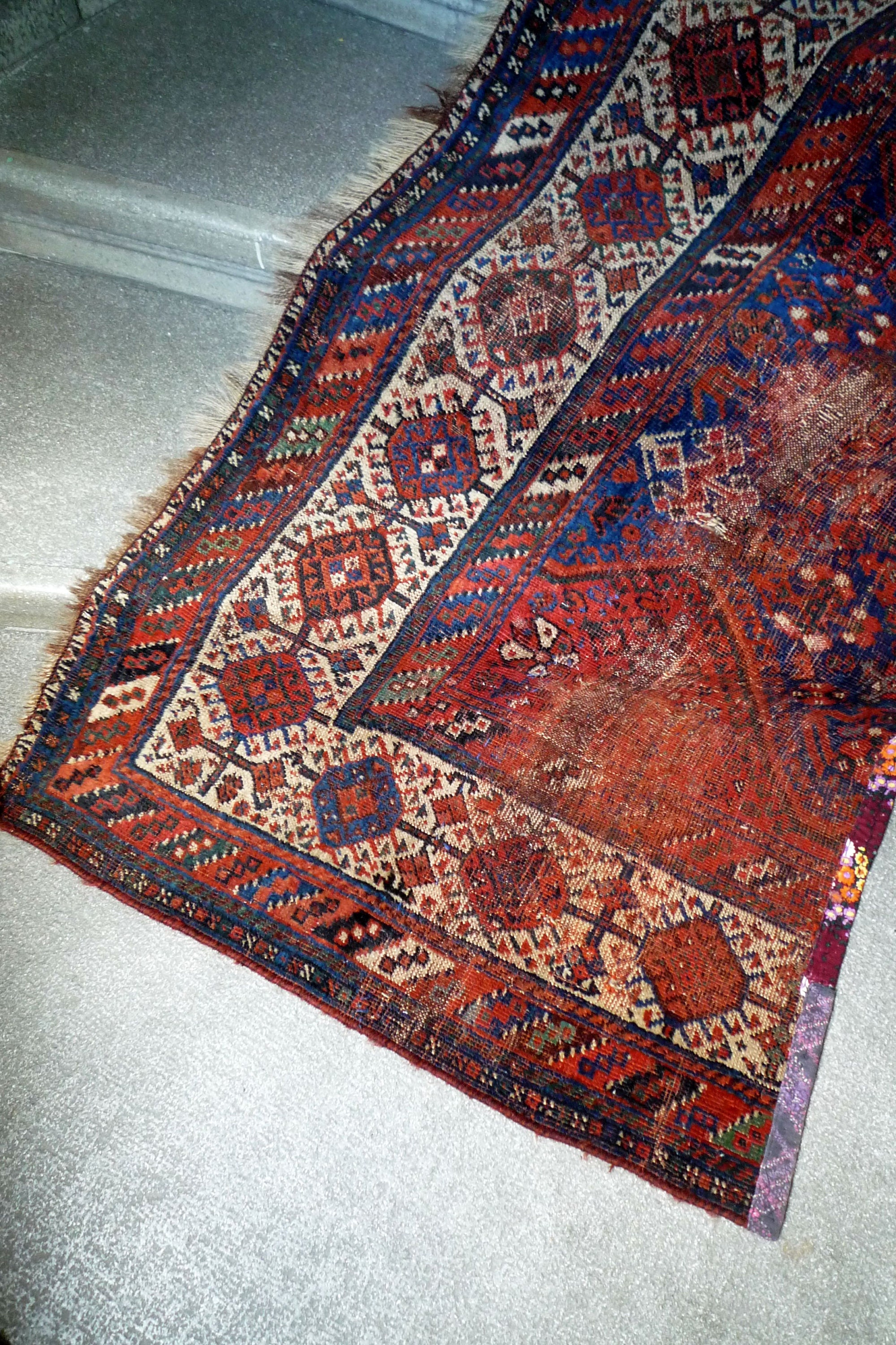 Antique SHIRAZ Persian Rug Fragment Afghan Rug Kilim Rug Hand Woven ...