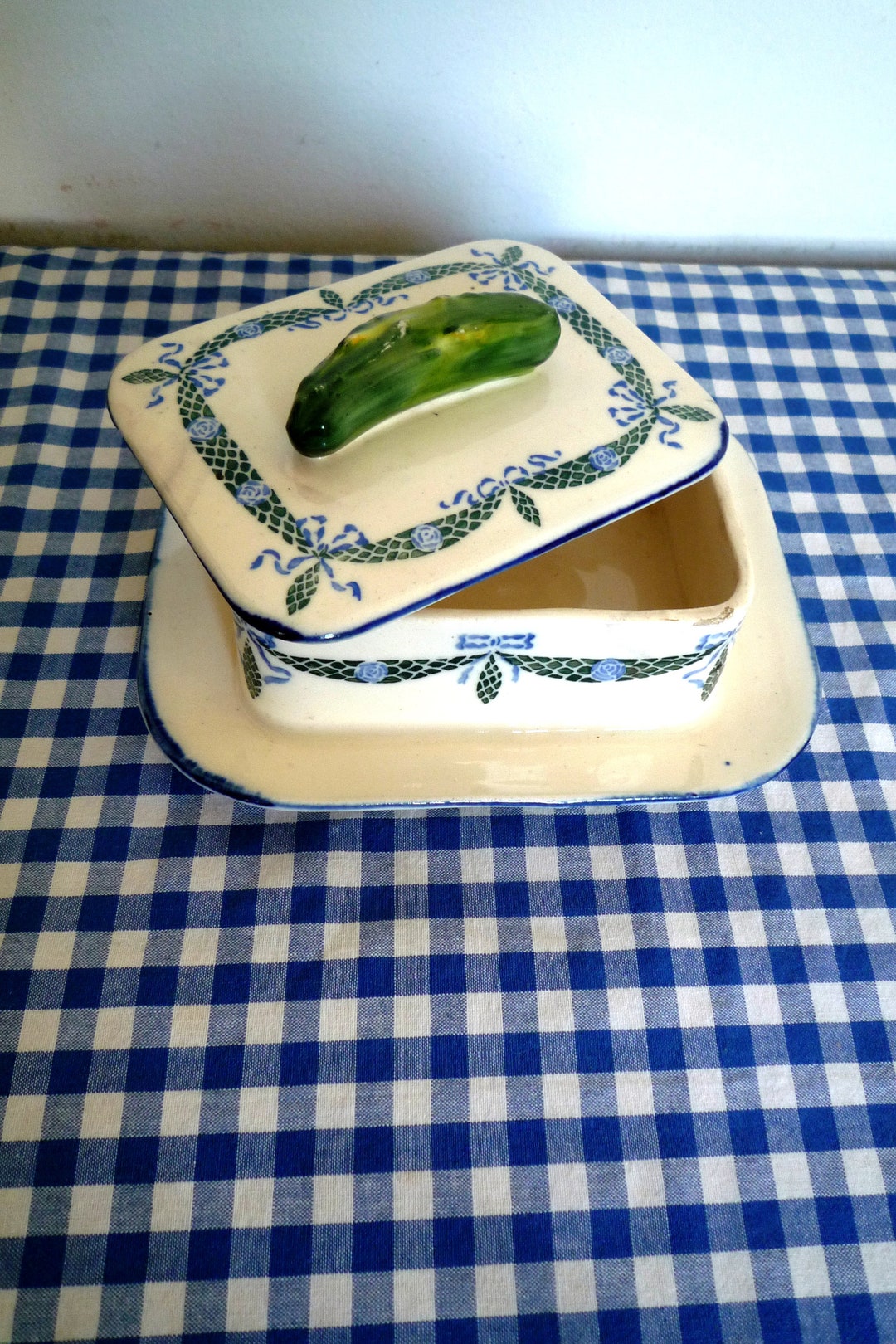 RARE Victorian Antique White Ware Faience Hand Painted Pottery Dish for ...