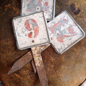 Vintage Grocery Price Tags Price Sign Metal Numbers Price | Etsy