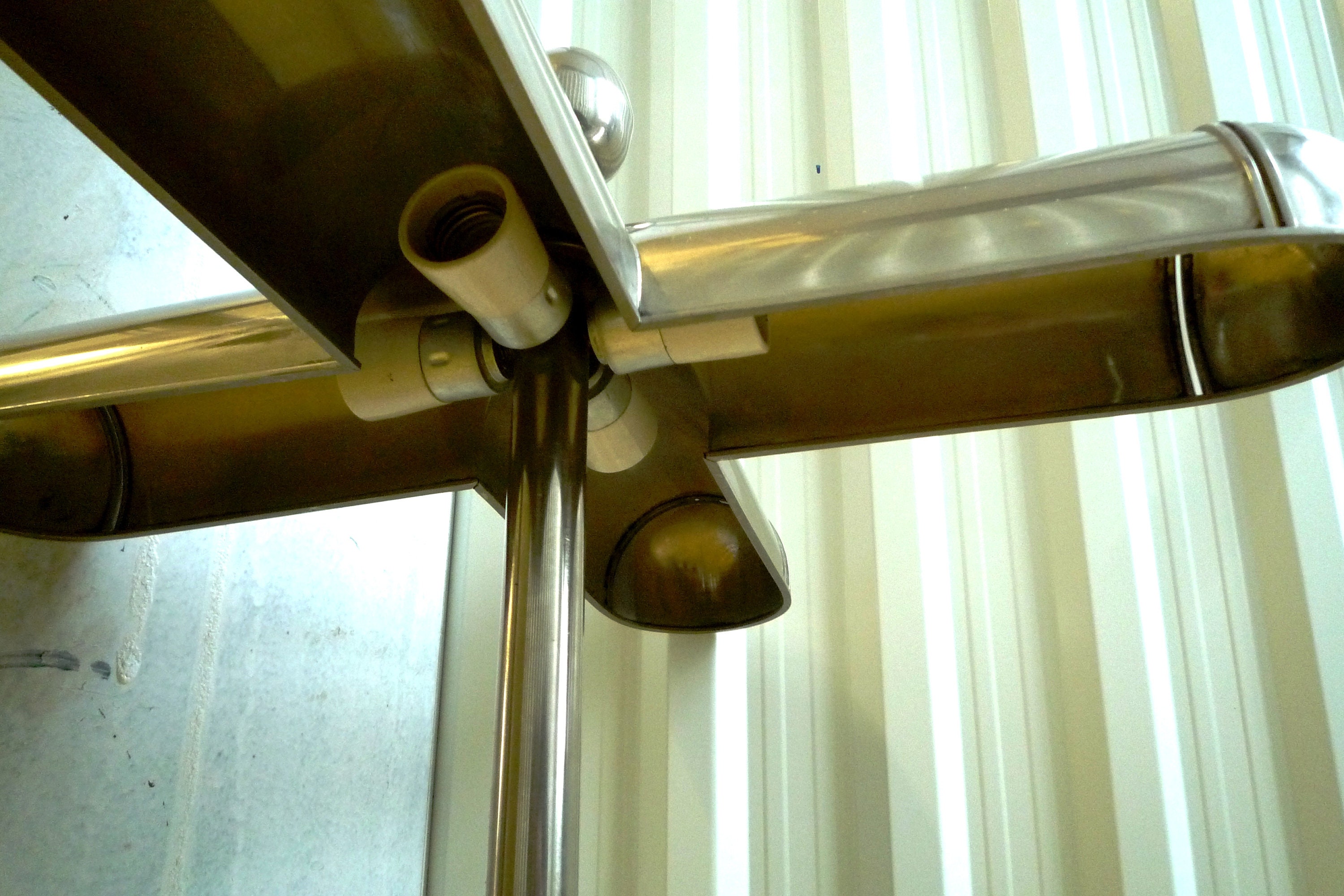 Huge 30's Brutalist Art Deco Chrome Library Lamp Desk Lamp Reading Room ...