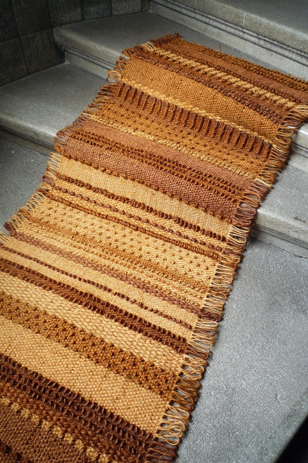 Vintage Huge Coir Runner Sisal Wall Hanging Wall Rug Hallway Carpet ...