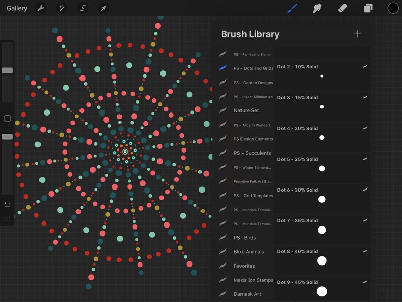 Procreate Dots and Grids Stamps .brushset for iPad and - Etsy