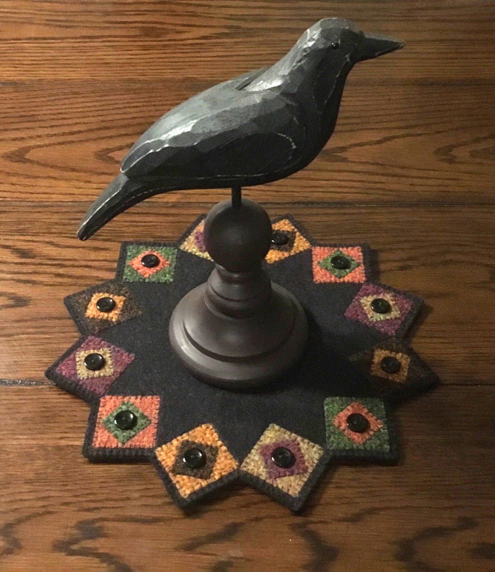 Wool Felt Applique Pattern - Indian Summer "whatever" Mats - Woolfelt Penny Rug ~ Decoration Mat ...