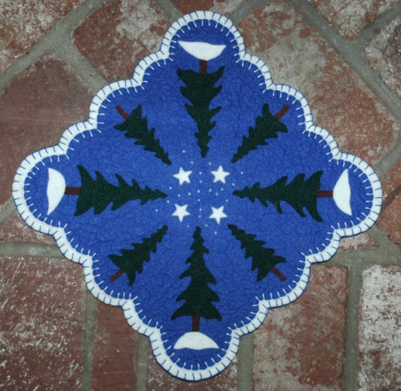 Winter Trees Penny Rug E-pattern - Etsy