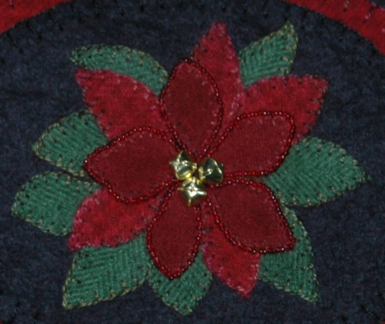 Poinsettia Penny Rug E-pattern - Etsy