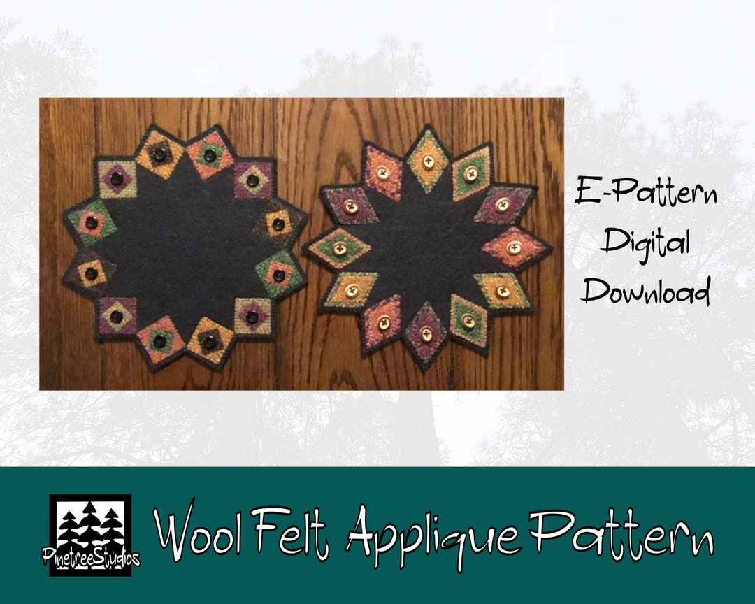 Wool Felt Applique Pattern Indian Summer whatever Mats Woolfelt Penny ...