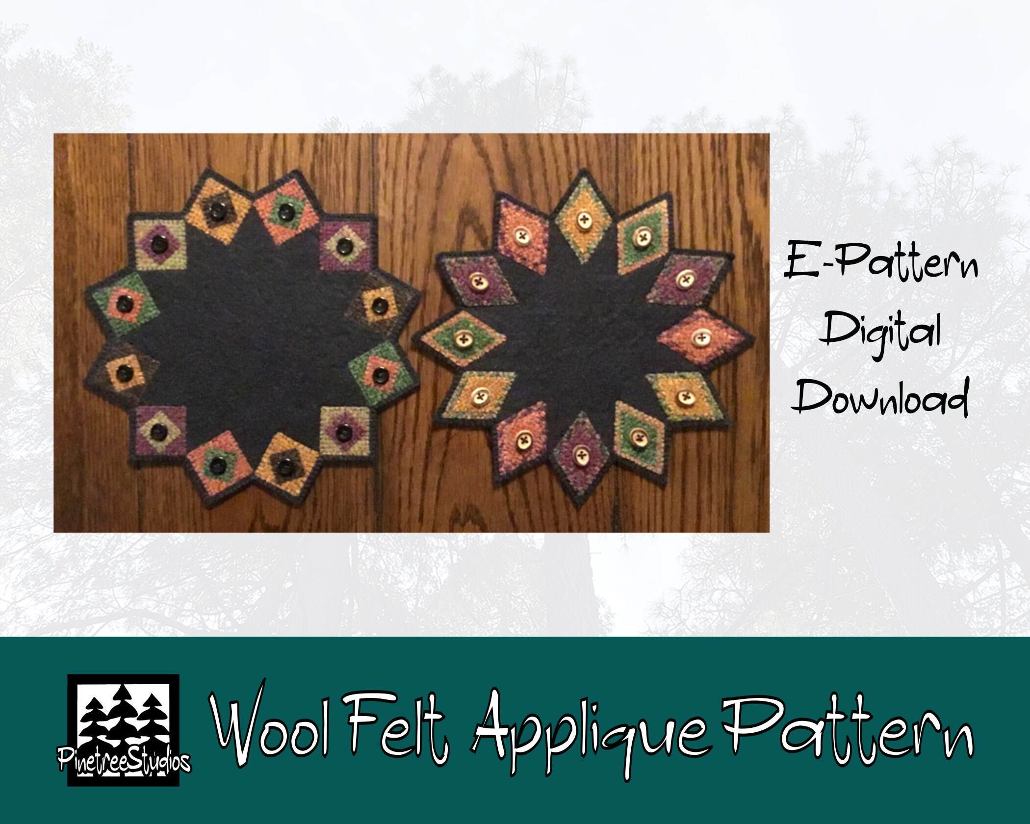 Wool Felt Applique Pattern Indian Summer whatever Mats Woolfelt Penny ...