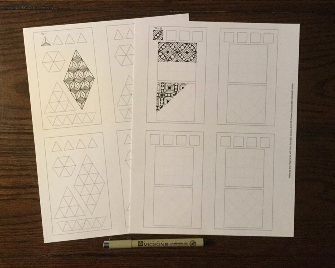 Square and Triangle Fragments Worksheets ~ Digital Download ~ YOU Print ...