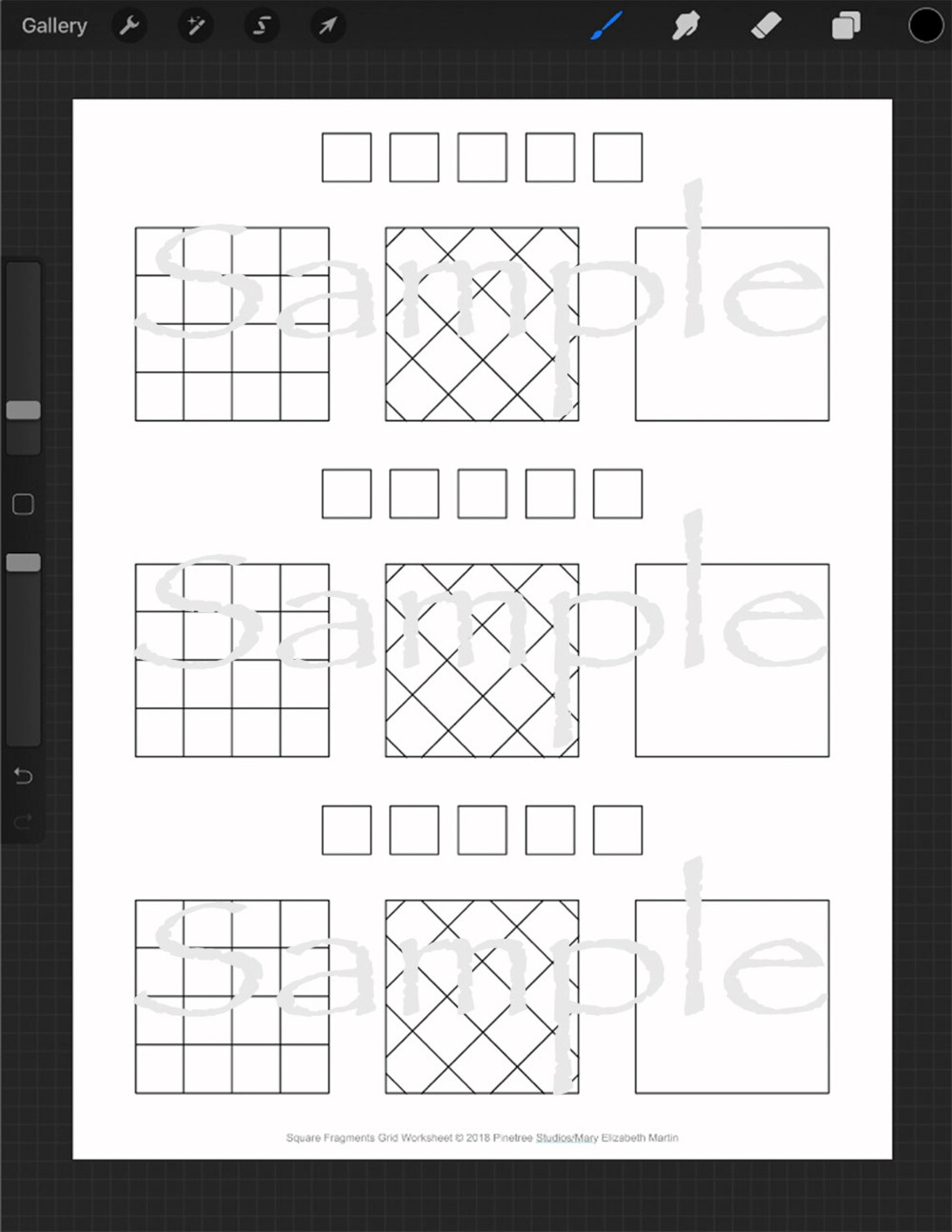 Designed for Ipad and Procreate Square Fragment Charts and | Etsy