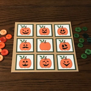 Pumpkin Faces Mini Note Cards With Envelope Set 2 X - Etsy