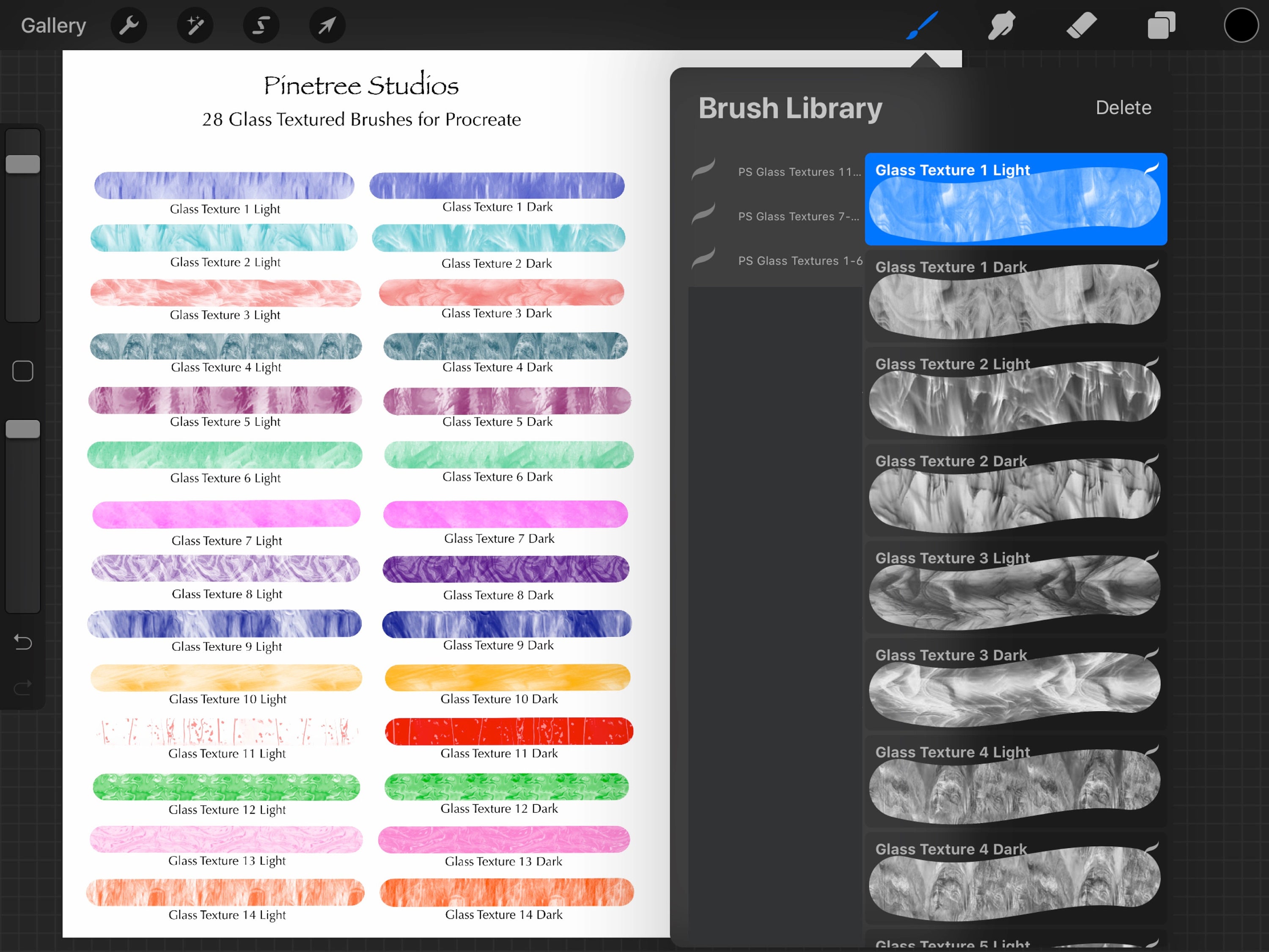 Procreate Glass Texture Brushes (.brushset) Designed for iPad and ...