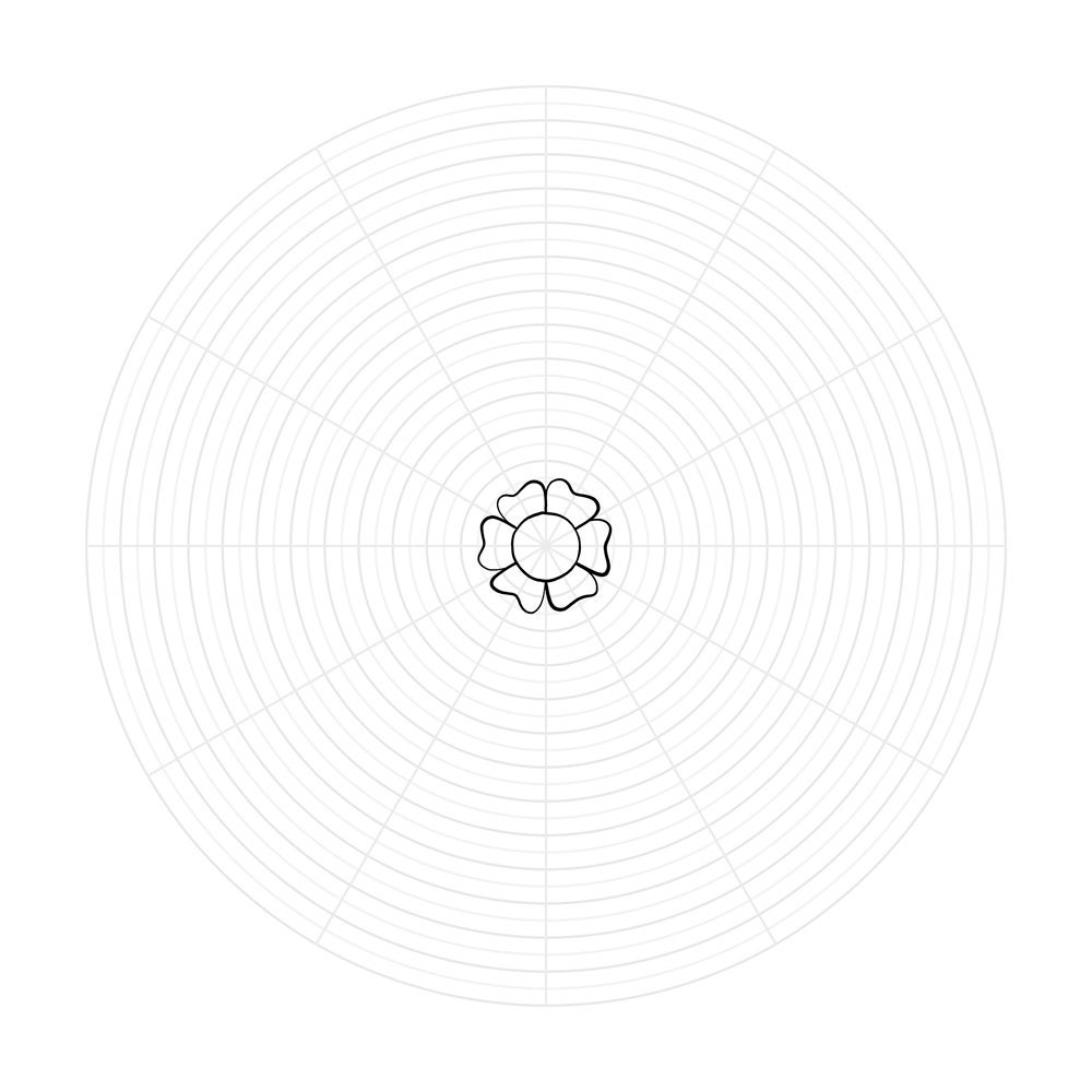 Circle Grid for Drawing Flowers Mandalas and More /Digital | Etsy
