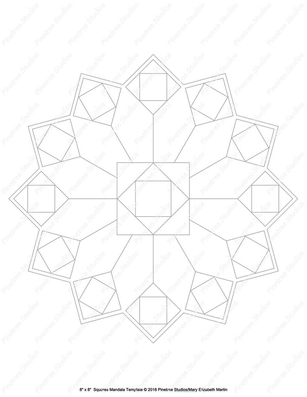 Craft Supplies & Tools Visual Arts Mandala 5 Template Digital Download ...