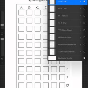 Designed for iPad and Procreate ~ Square Fragment Charts and Worksheets ...