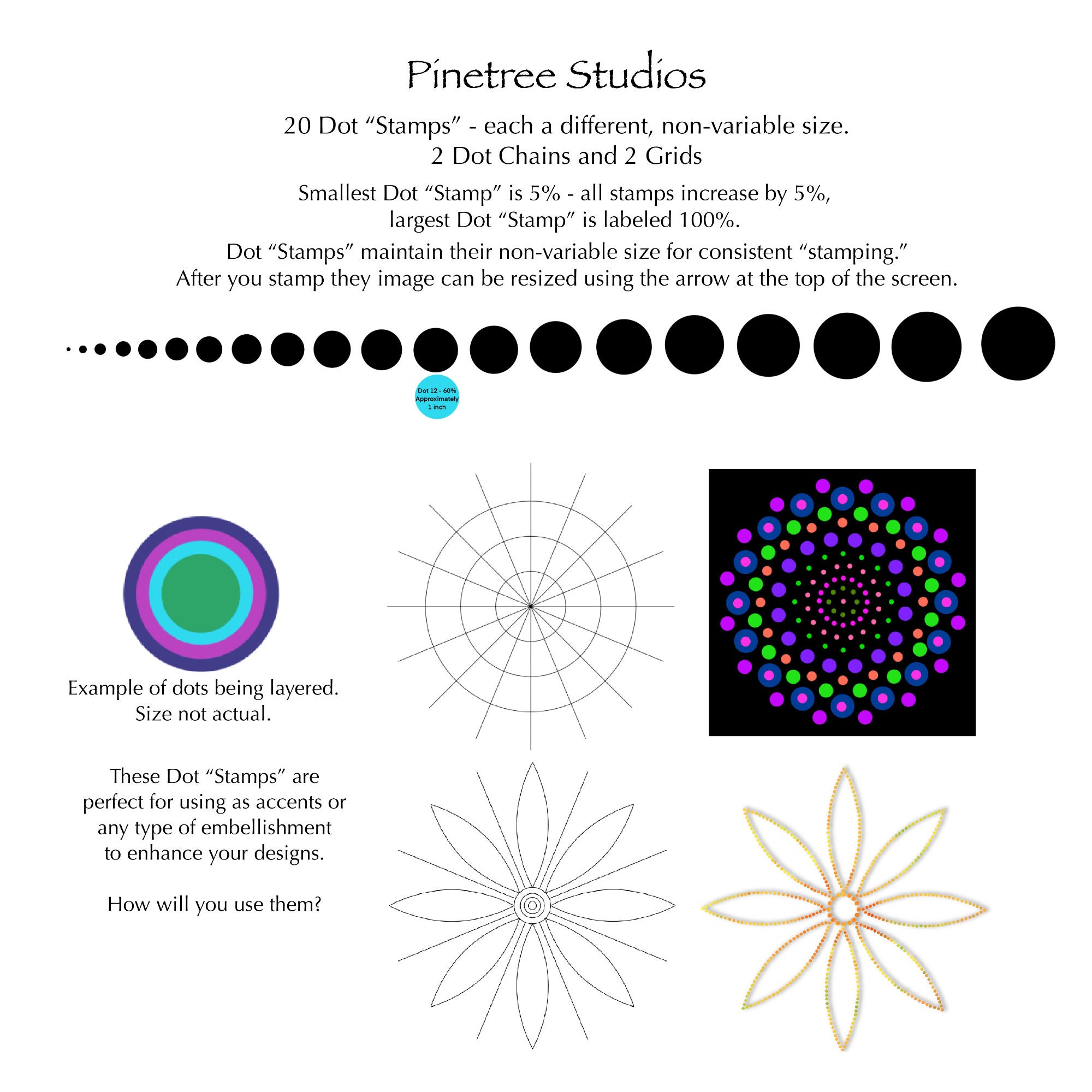 Procreate Dots and Grids Stamps .brushset for iPad and - Etsy