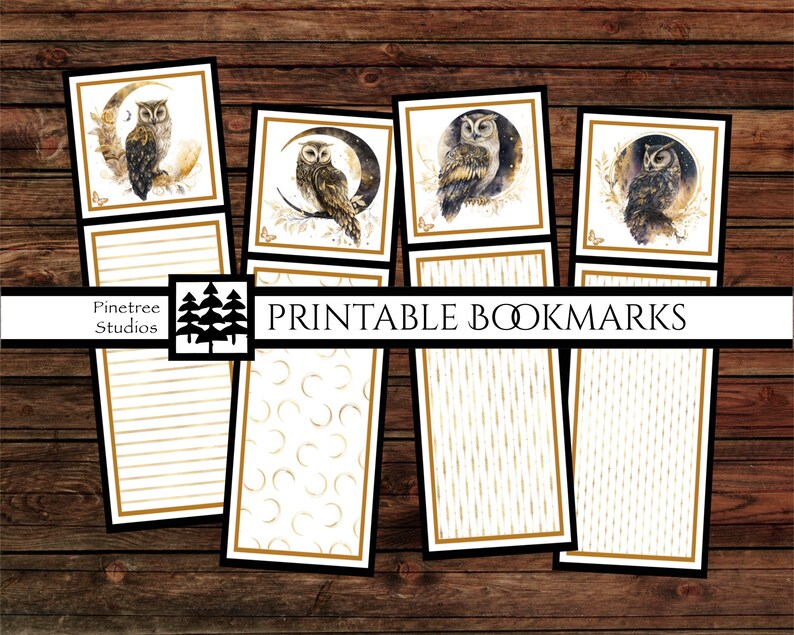 Owls White Background 2x6 Digital Download - Etsy