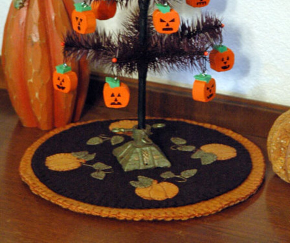 Pumpkin Penny Rug Tree Skirt Decoration Mat Candle Mat - Etsy
