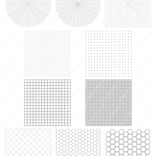 Procreate Mandala and Grid Template Bundle .brushset - Etsy