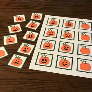 Pumpkin Faces Mini Note Cards With Envelope Set 2 X - Etsy