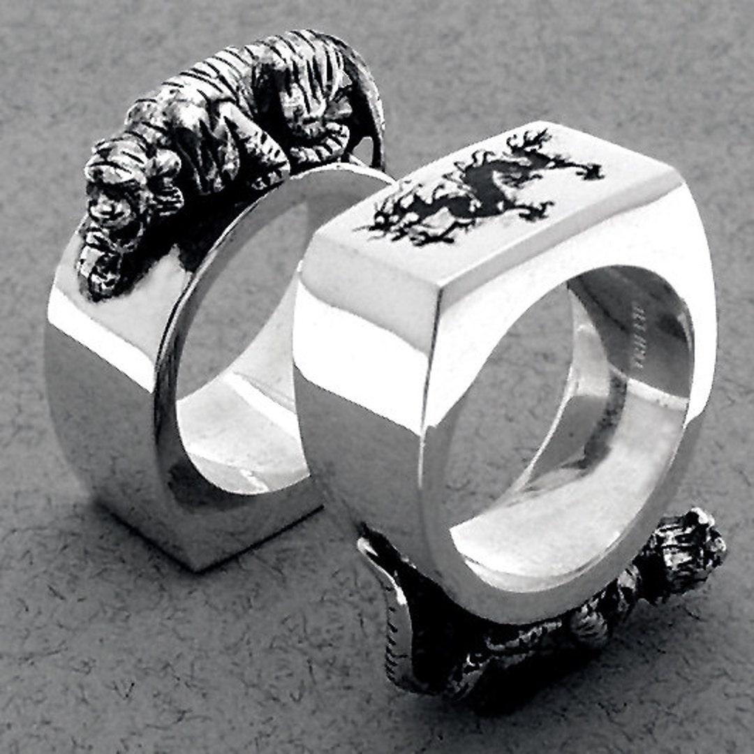 Dragon Tiger Ring Etsy