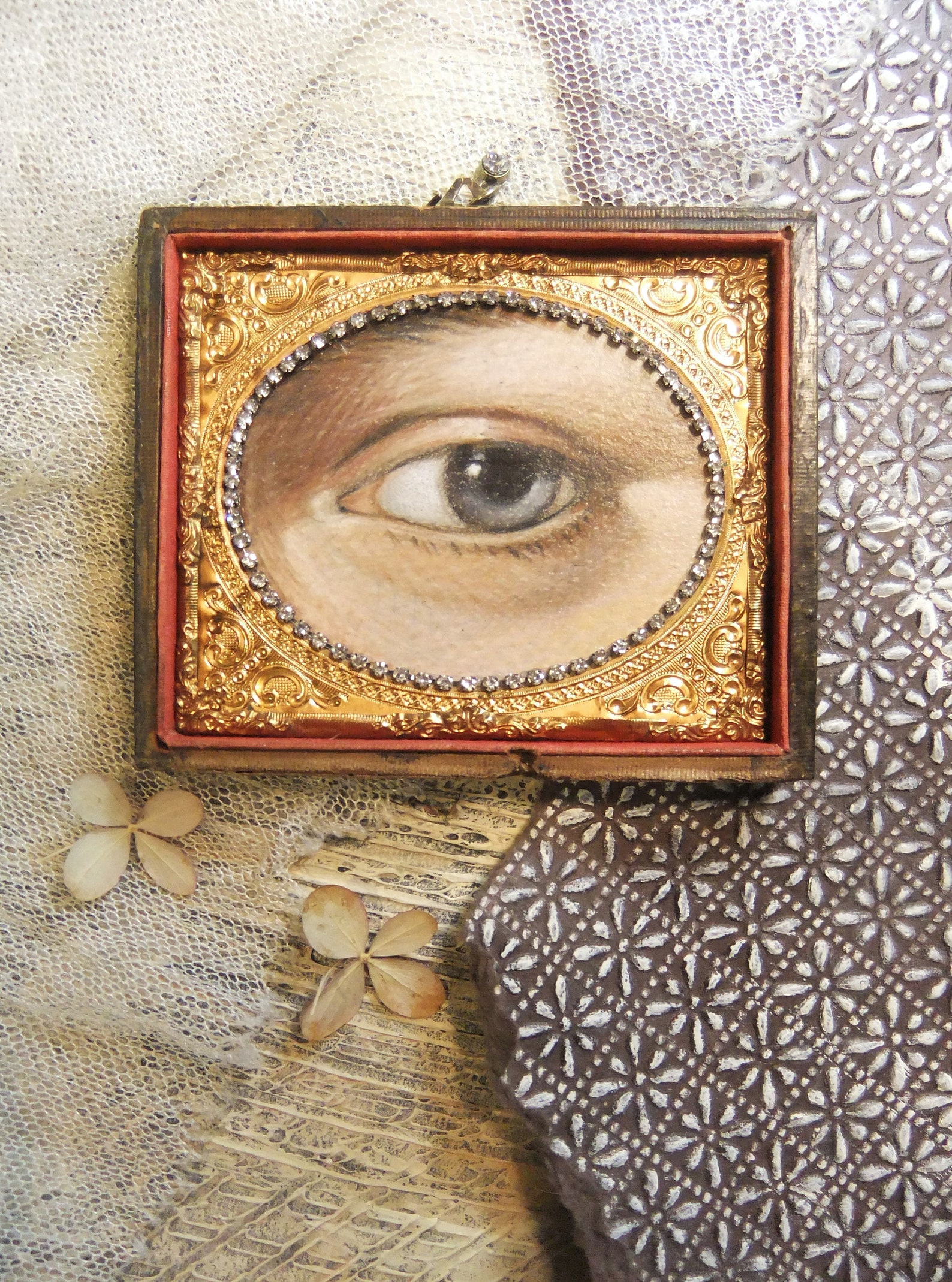 Lover's Eye, Love Token, Eye Art, Original Drawing, Antique Union Case ...