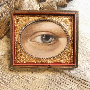 Lover's Eye, Love Token, Eye Art, Original Drawing, Antique Union Case ...