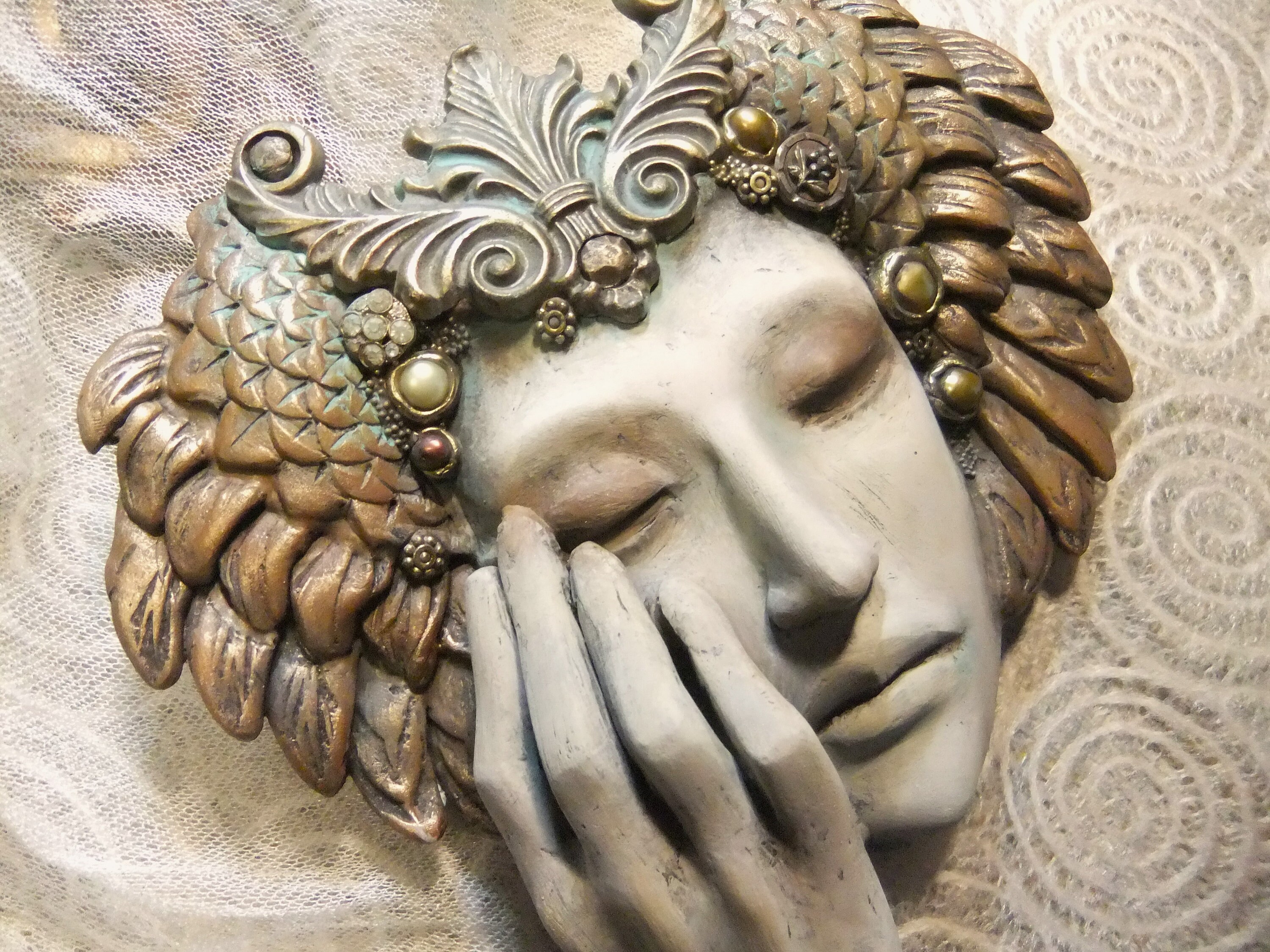 Winged Mask, Original Sculpt, Fairy Wall Mask, Isis, Fantasy Wall Mask ...