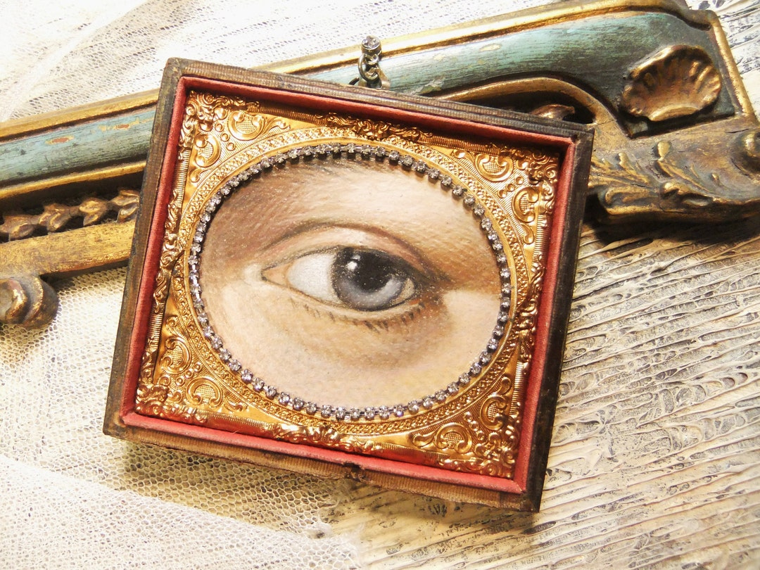 Lover's Eye, Love Token, Eye Art, Original Drawing, Antique Union Case ...