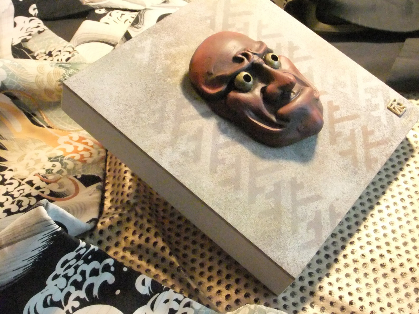 Japanese Mask, Wall Mask, Red Demon, Noh Mask, Red Devil, Handmade Mask ...