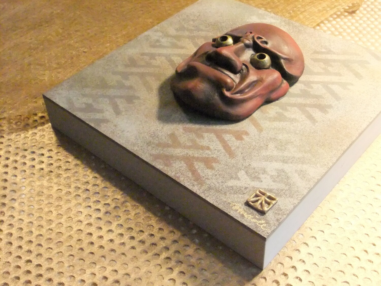 Red Demon Wall Mask, Japanese Noh Mask, Mixed Media Art - Etsy