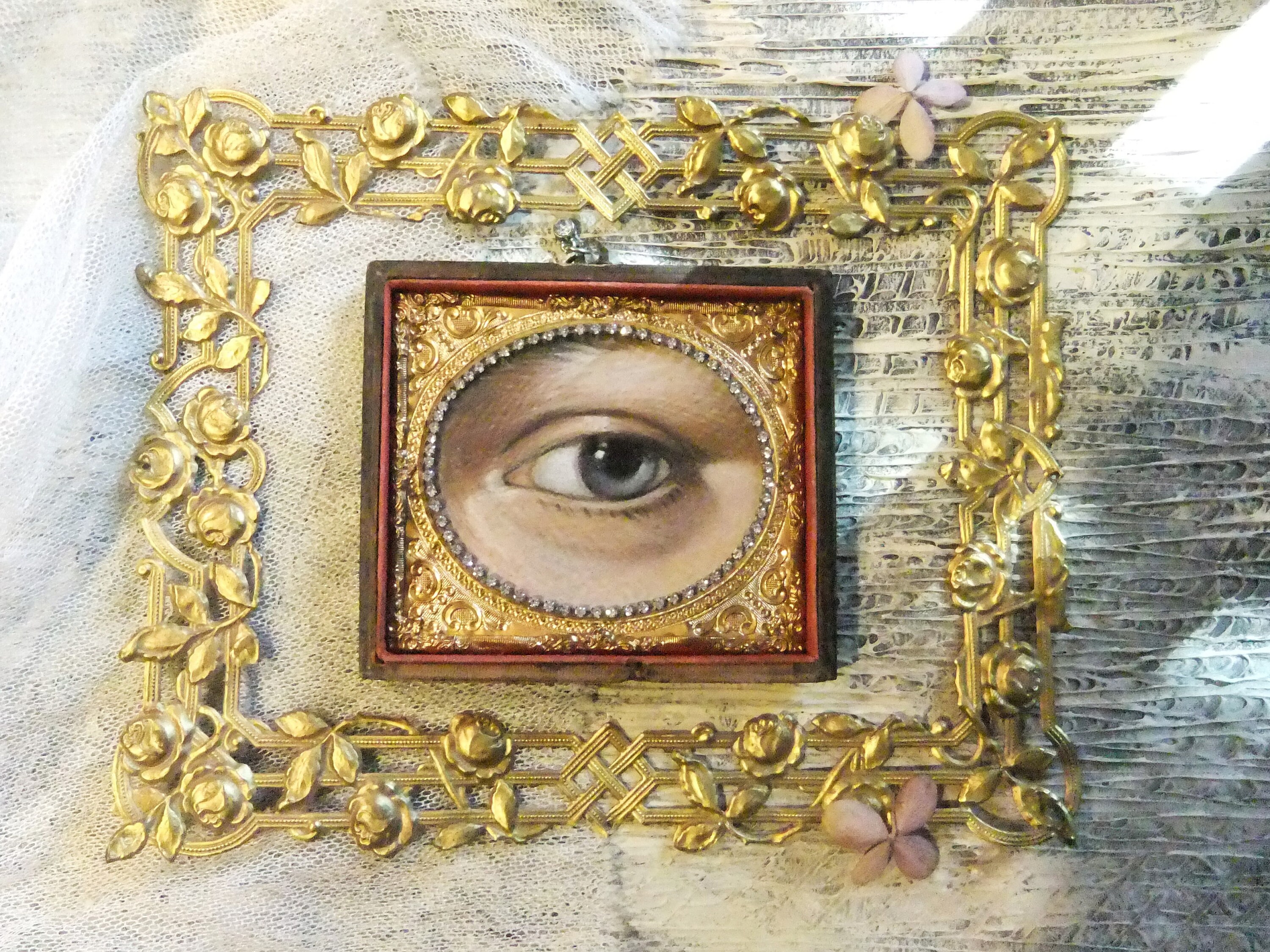 Lover's Eye, Love Token, Eye Art, Original Drawing, Antique Union Case ...
