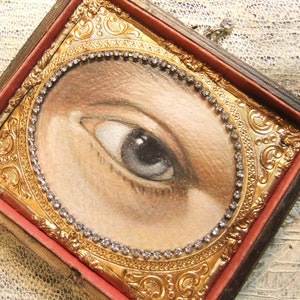 Lover's Eye, Love Token, Eye Art, Original Drawing, Antique Union Case ...