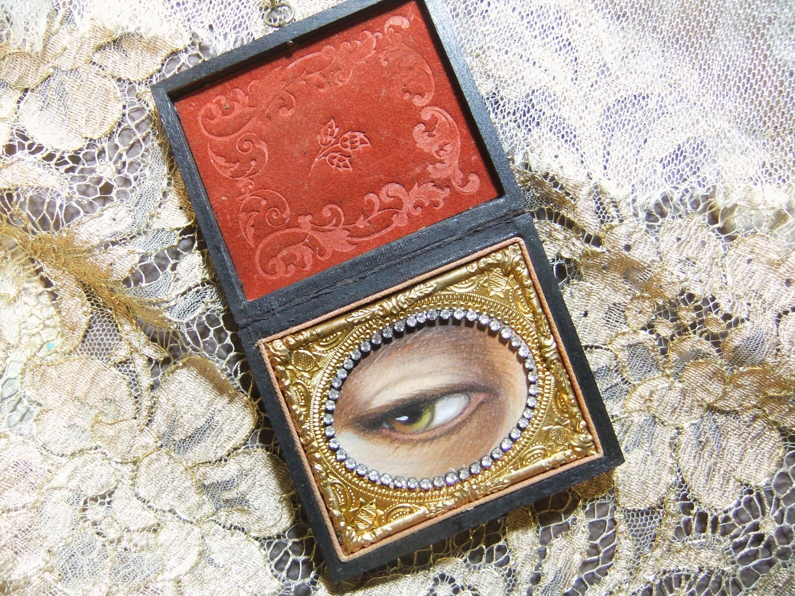 Lover's Eye, Eye Art, Love Token, Union Case, Antique Frame, Original ...