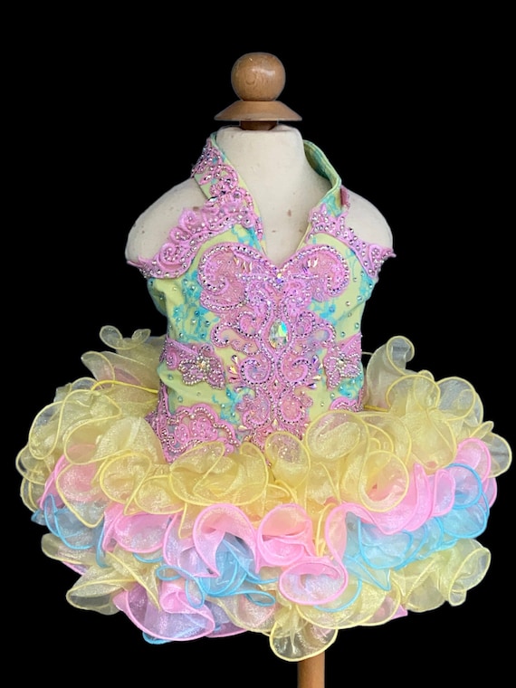 Multi Color Girls Pageant Dress - Etsy