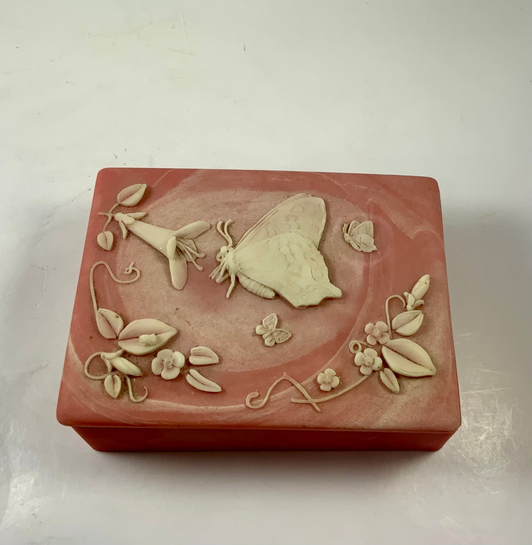 Vintage INCOLAY BUTTERFLY BOX, Trinket, Jewelry, Storage, Decor ...