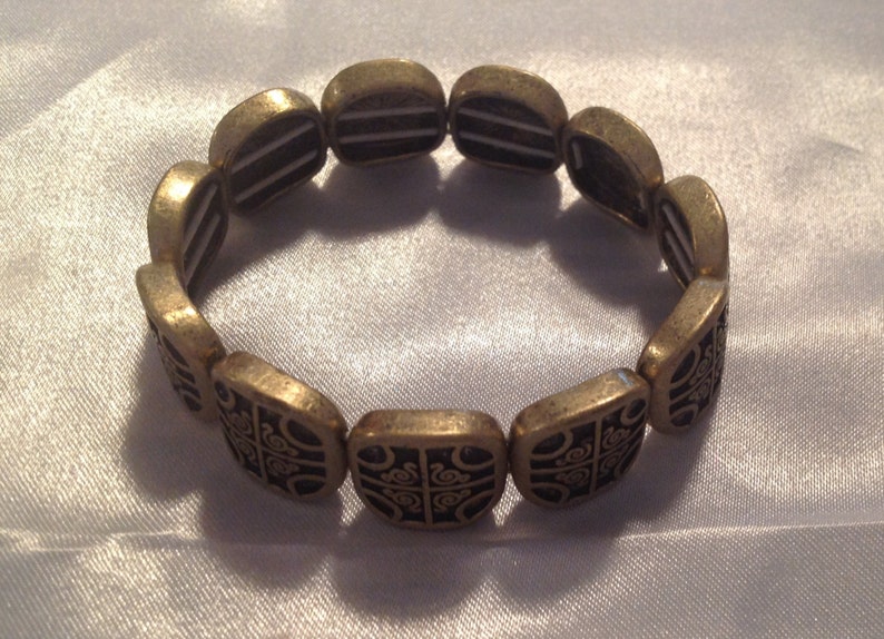 Vintage Damascene Spanish Bracelet - Etsy