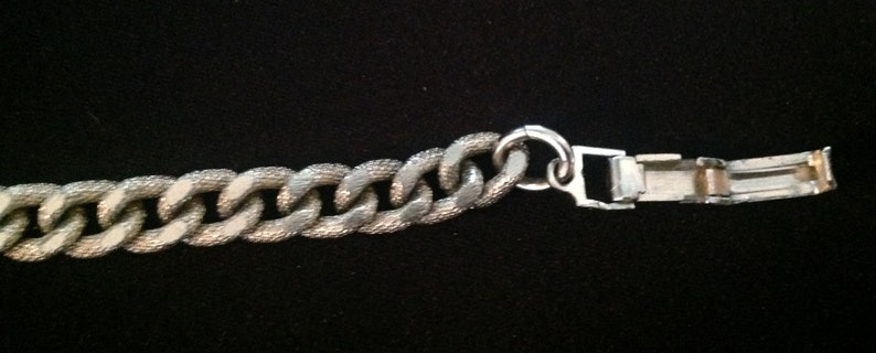 Vintage German Silver Tone Chain Bracelet signed - Etsy