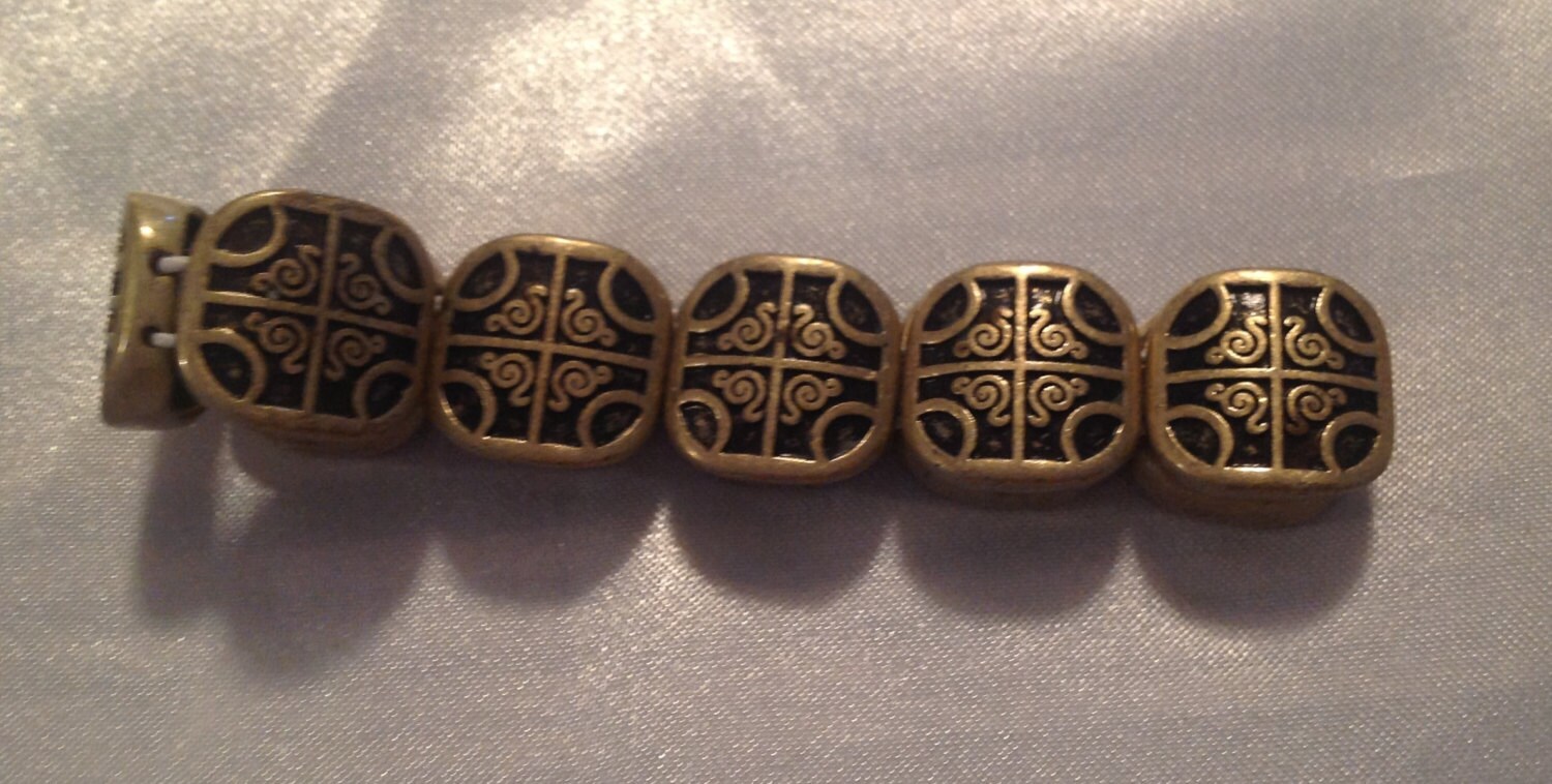 Vintage Damascene Spanish Bracelet - Etsy