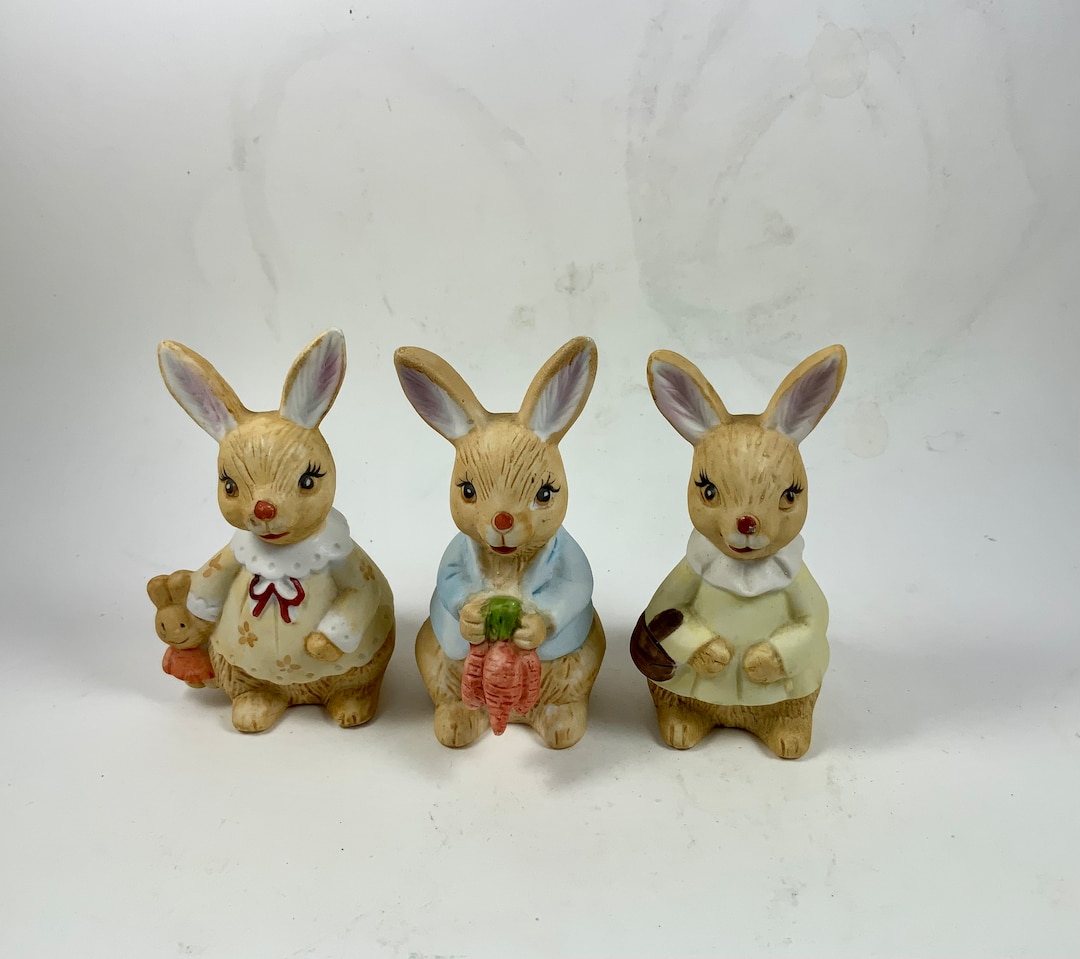 Vintage BUNNY RABBIT COLLECTION. Set of 3 - Etsy