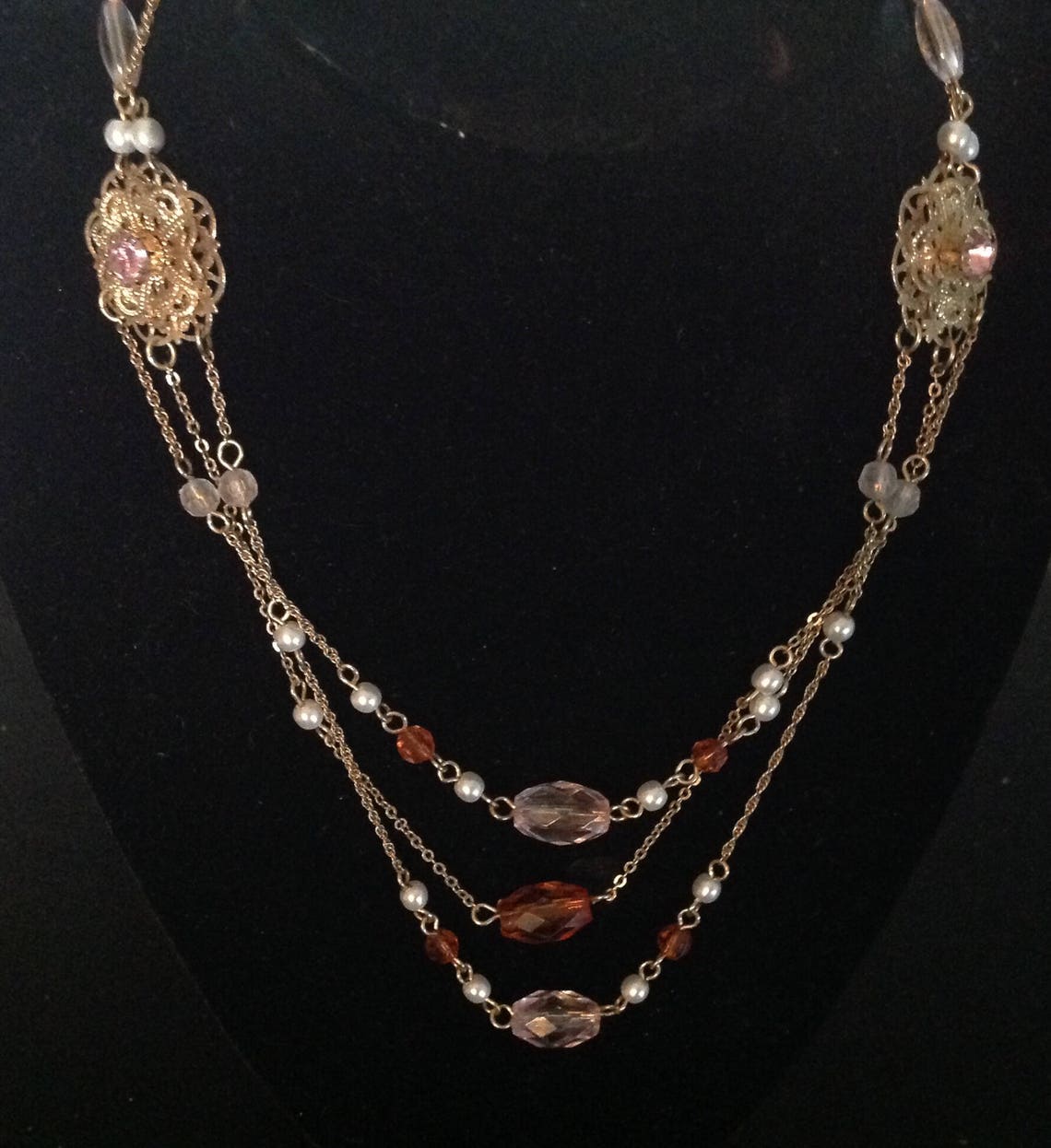 Vintage AVON MULTI CHAIN Necklace - Etsy