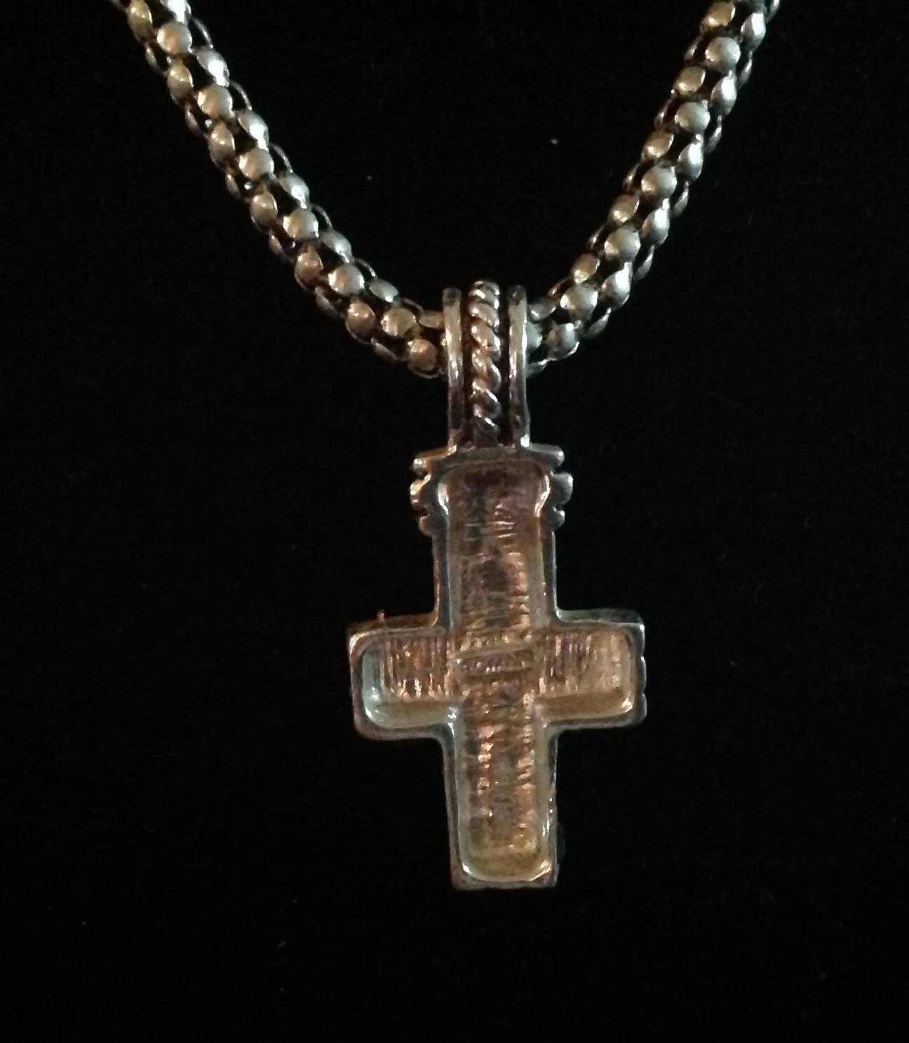 Vintage Roman Antique Silver Cross Necklace - Etsy