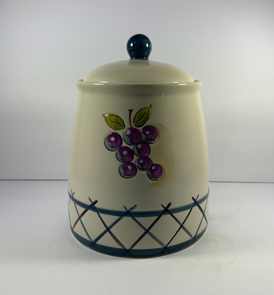 Vintage “FRUIT LATTICE” CANISTER, Storage, Container, Jar, Kitchen ...