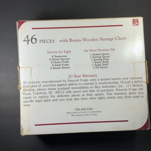 Vintage PRESCOTT STAINLESS STEEL Flatware, 24 Kt Gold Plated, (46 Pc ...