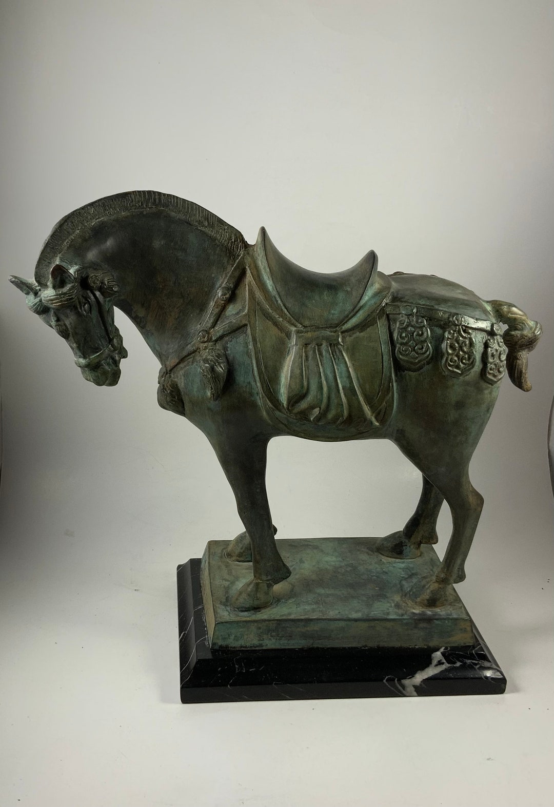 Vintage TOSCANO DESIGN HORSE, Tang Dynasty Replica, Bronze, Sculpture ...
