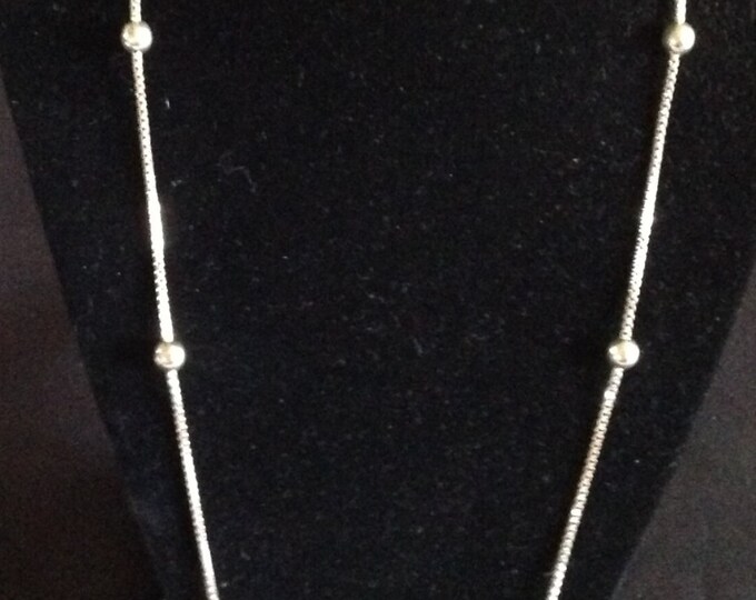 Vintage Sterling Silver Ball Necklace ( 925) - Etsy
