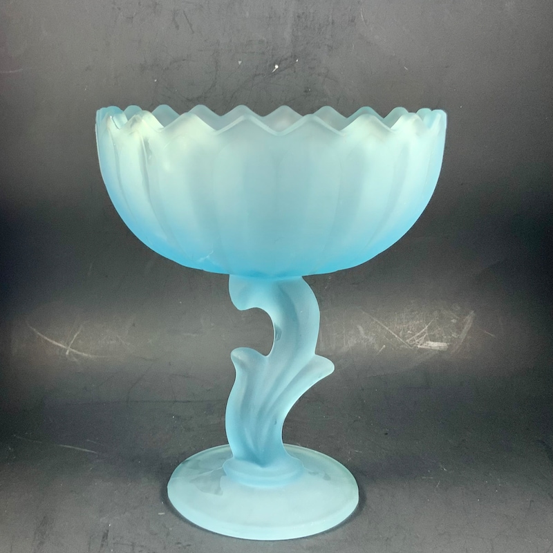 Blue Glass Compote - Etsy