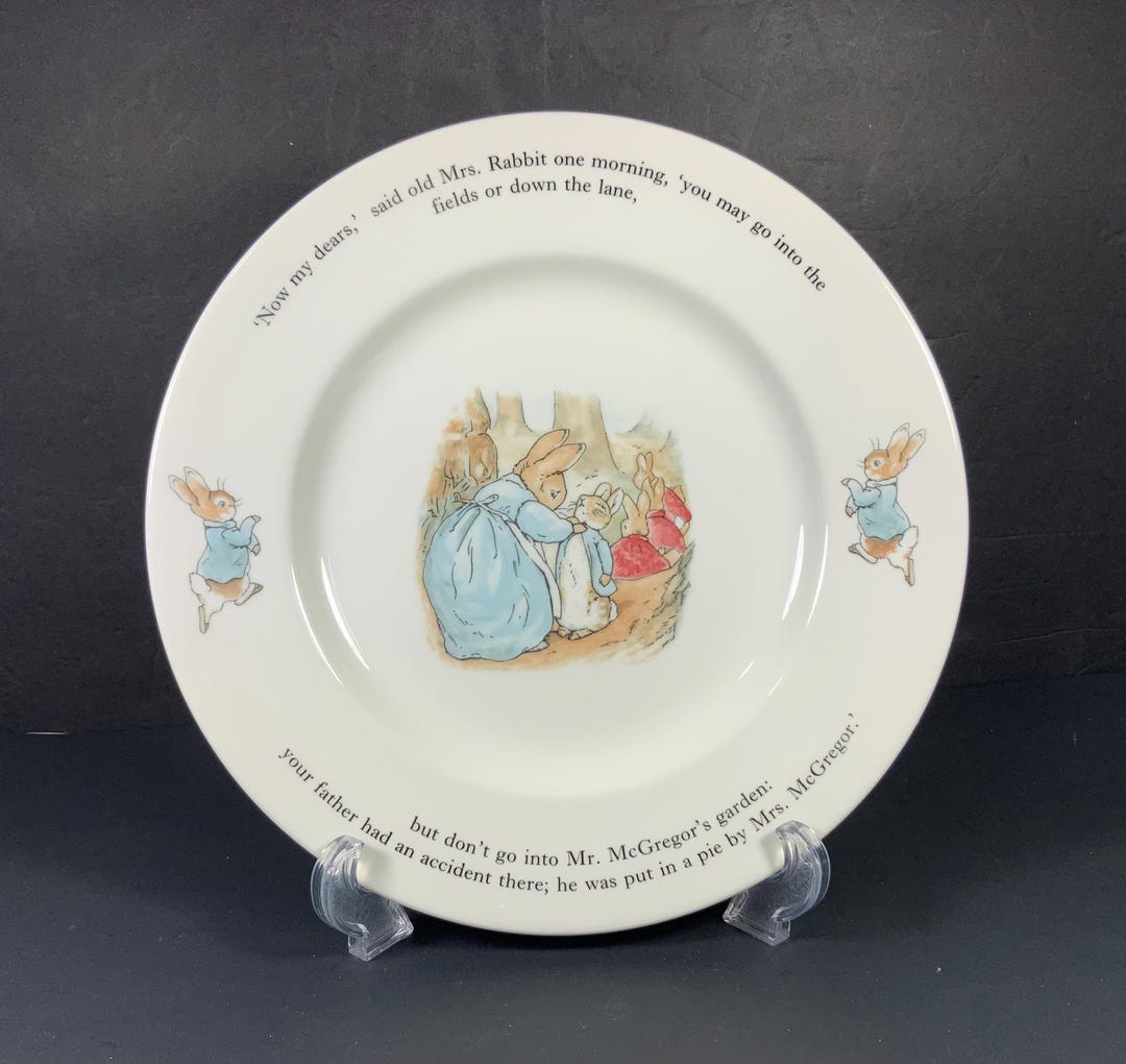 Vintage BEATRIX POTTER PLATE Peter Rabbit Plate Wedgewood Porcelain ...