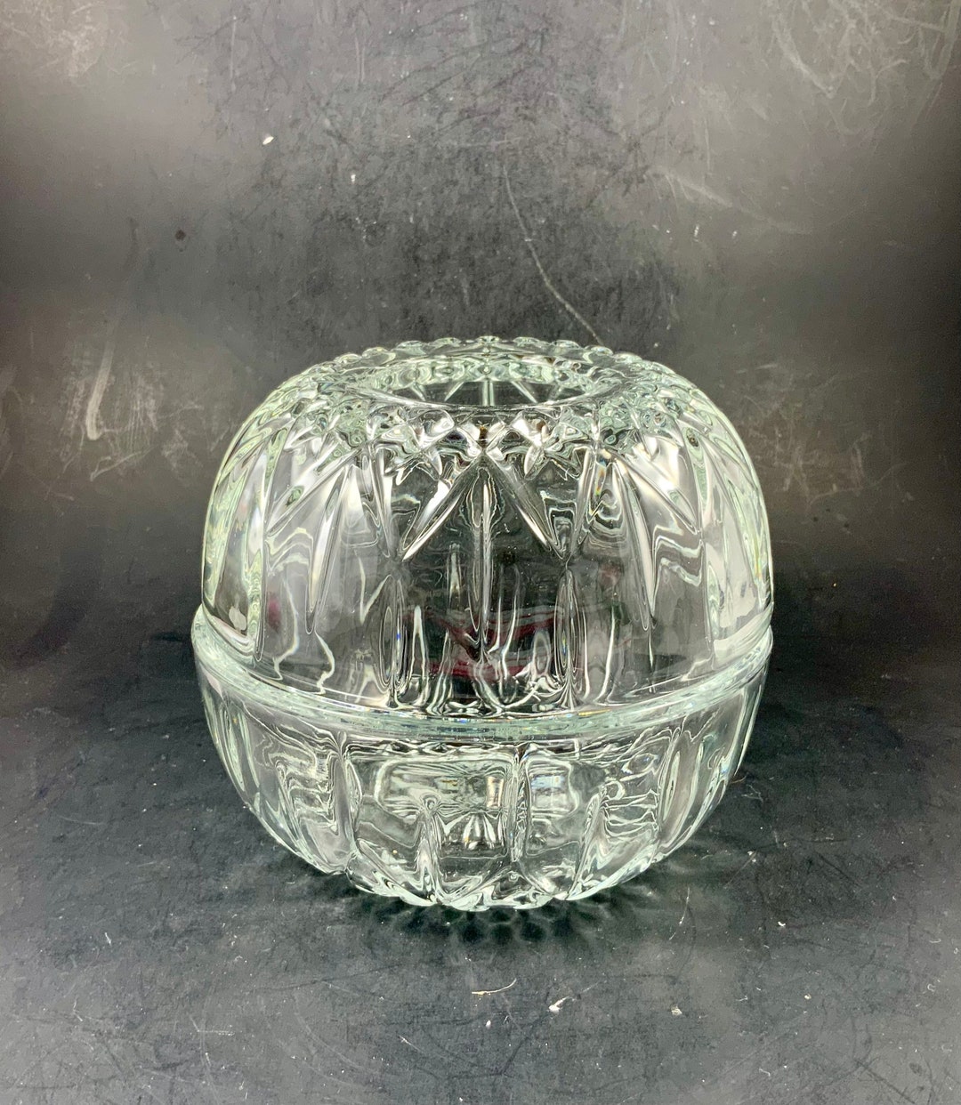 Vintage HOMCO FAIRY LIGHT, Clear Glass, Diamond Point Pattern, Decor ...